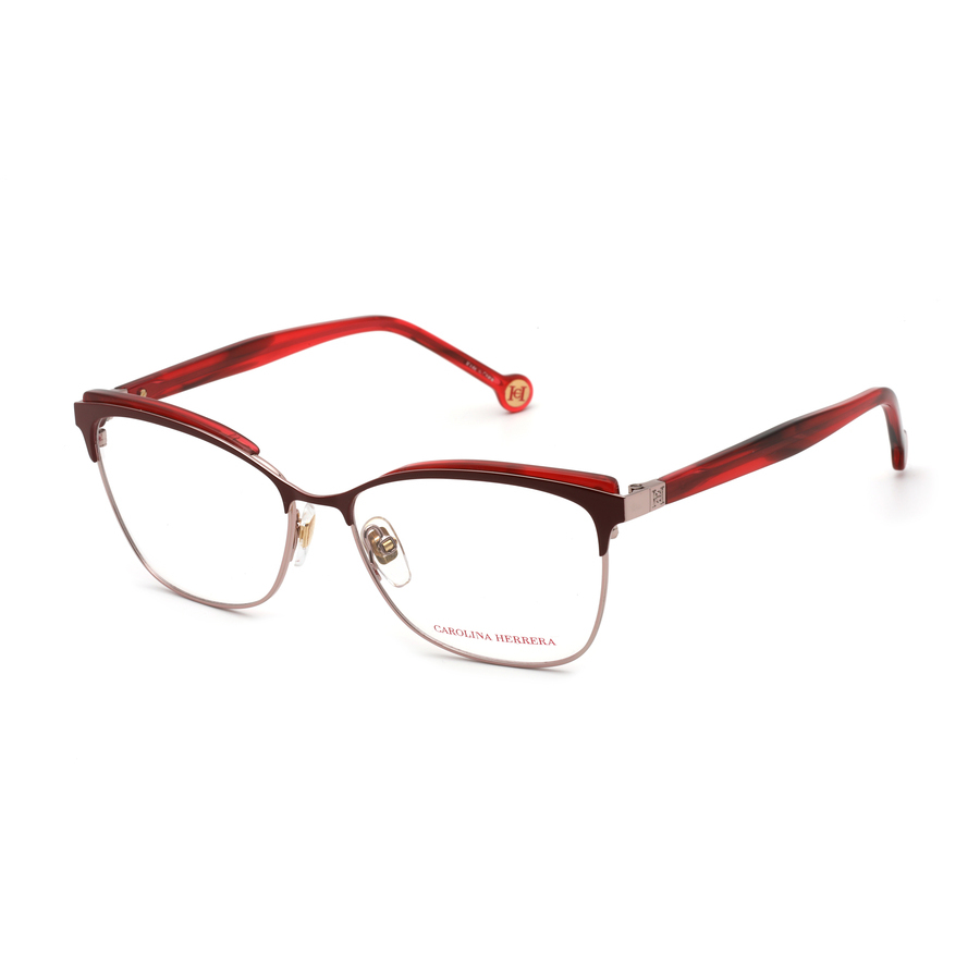 Carolina Herrera Ladies Rose Gold Tone Rectangular Eyeglass Frames ...