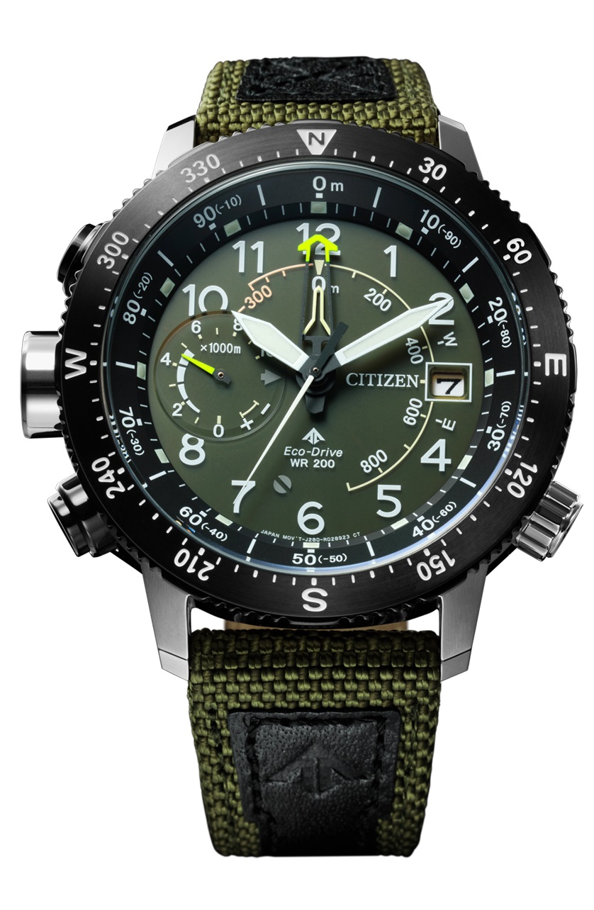 Citizen Promaster Altimeter Eco-drive Green Dial Mens Watch Bn4048-14x ...