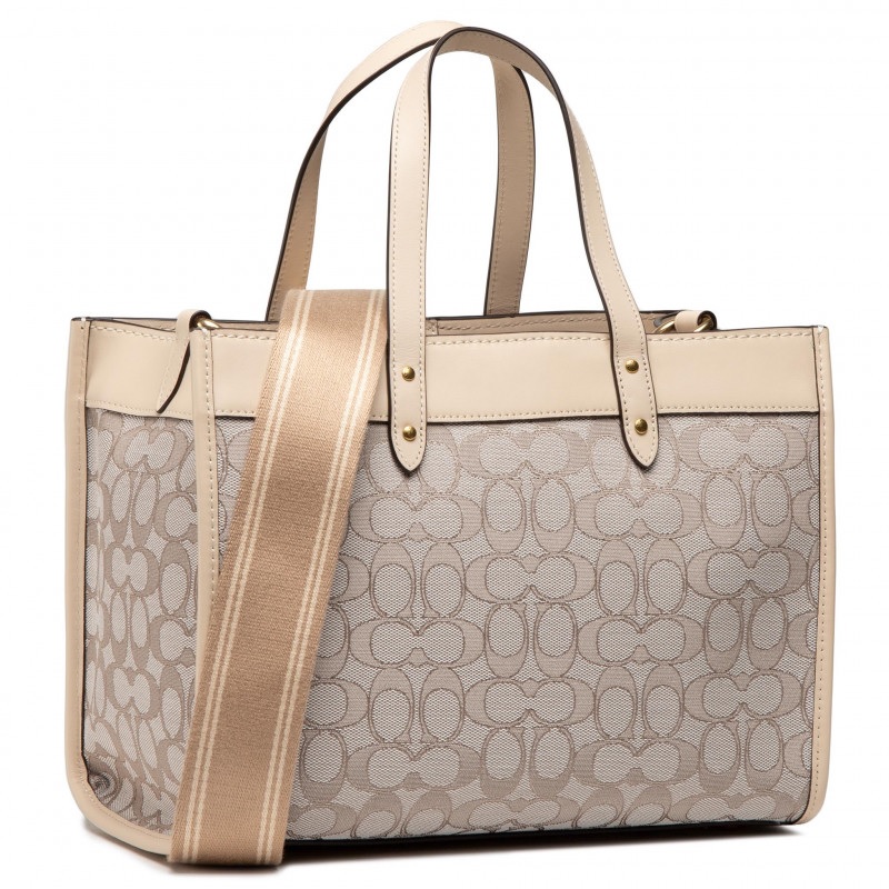 Coach Ladies Signature Jacquard Field Tote 30 In Stone Ivory | ModeSens