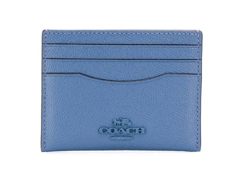 Coach Crossgrain Leather Card Case In Blue | ModeSens