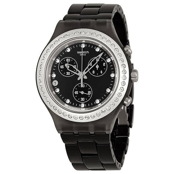 Swatch Irony Diaphane Full Blooded Stoneheart Silver Black Dial ...