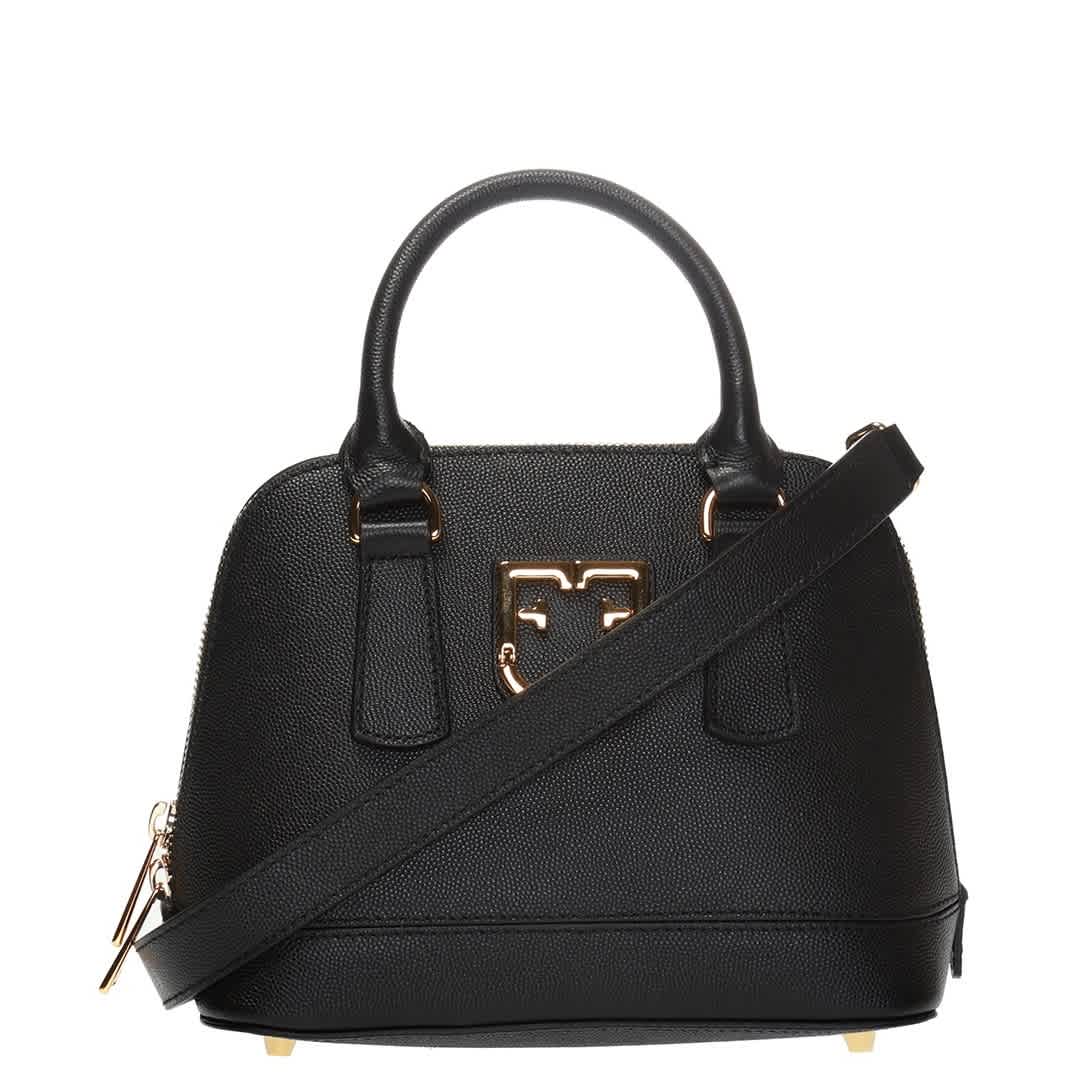 Furla Mini Fantastica Dome Leather Bag In Onyx In N,a | ModeSens