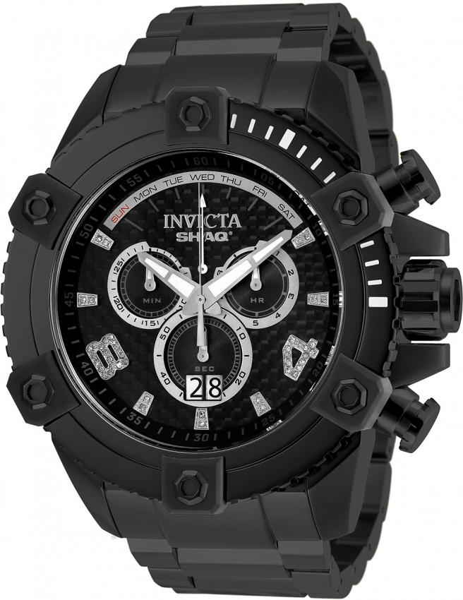 Invicta Shaq Chronograph Quartz Diamond Black Dial Mens Watch 33728 ...