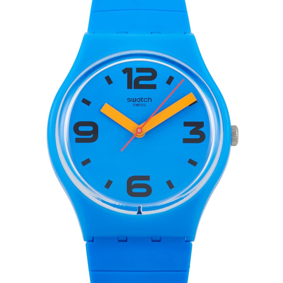 Swatch Quartz Blue Dial Ladies Watch Gn251b In Blue / Orange | ModeSens