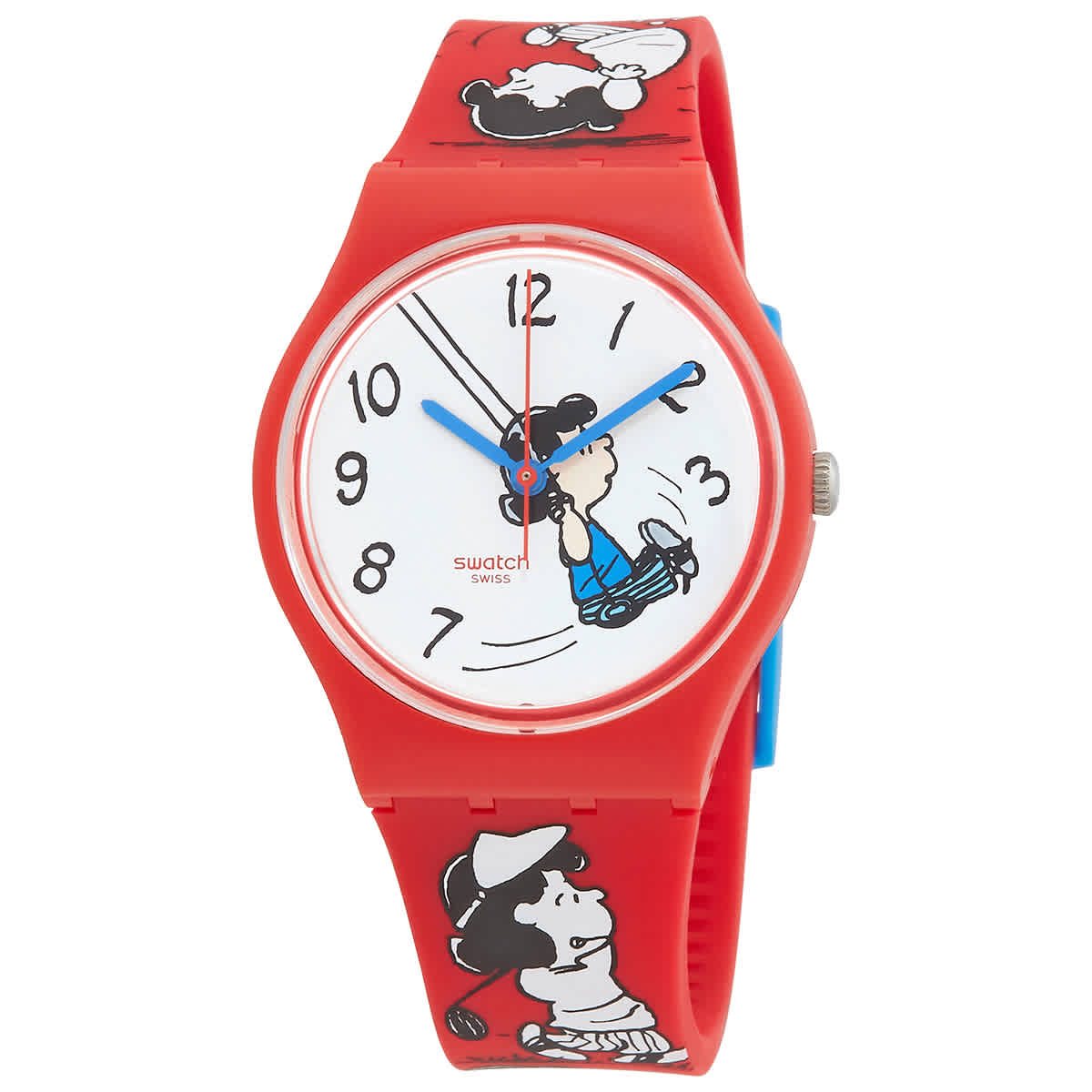 Swatch Peanuts Klunk Quartz White Dial Unisex Watch So28z106 In Red ...