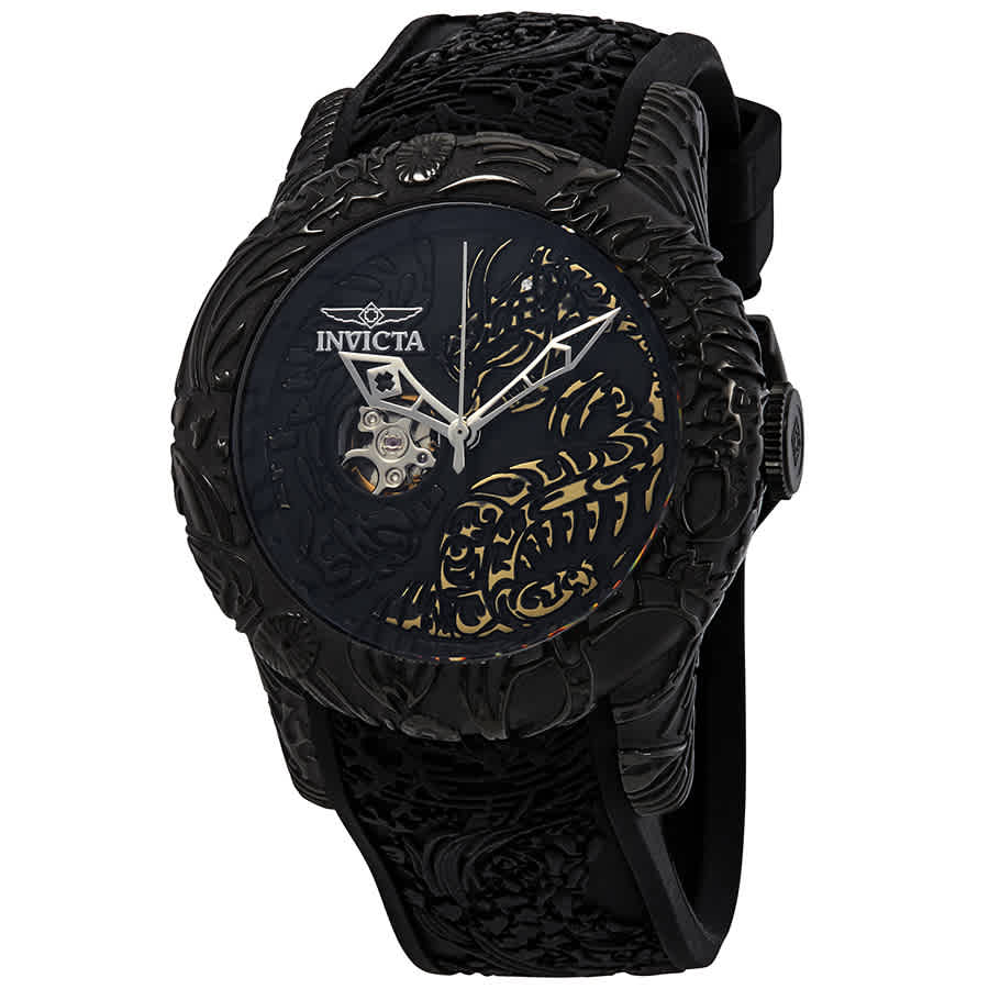 Invicta S1 Rally Dragon Automatic Black Dial Black Silicone Men's Watch ...