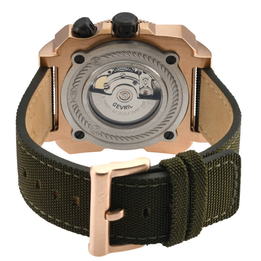 Gv2 By Gevril Xo Submarine Automatic Green Dial Mens Watch 4543 In Gold ...