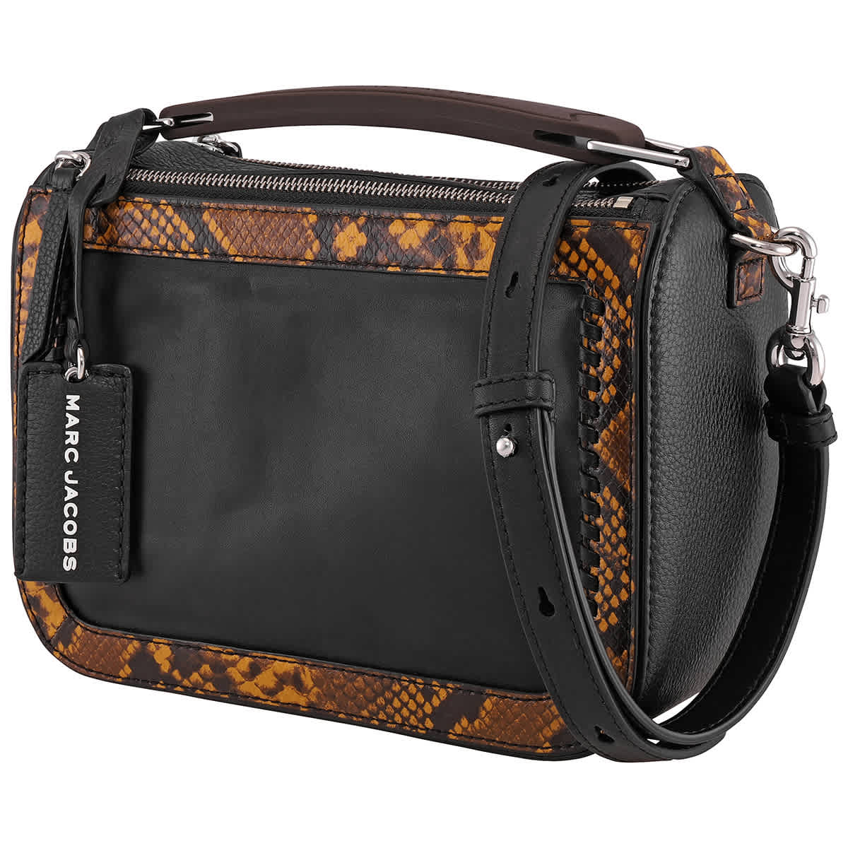 Marc Jacobs The Soft Box 23 Snake Embossed Top Handle Bag In Brown ...