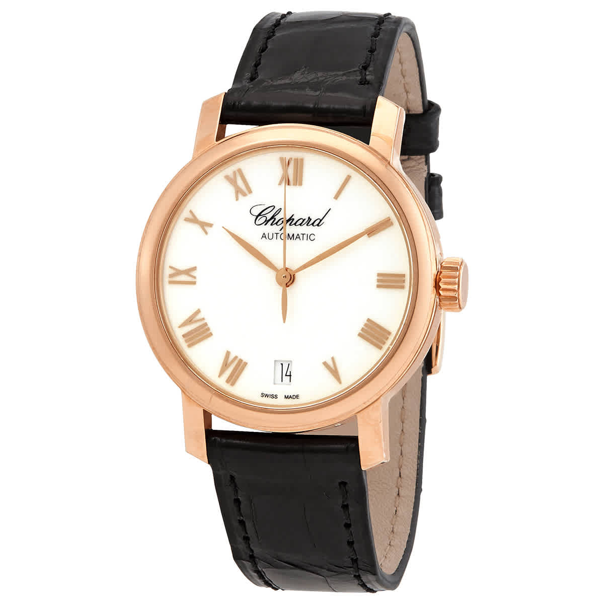 Chopard Classic White Dial 18kt Rose Gold Automatic Ladies Watch 124200 ...