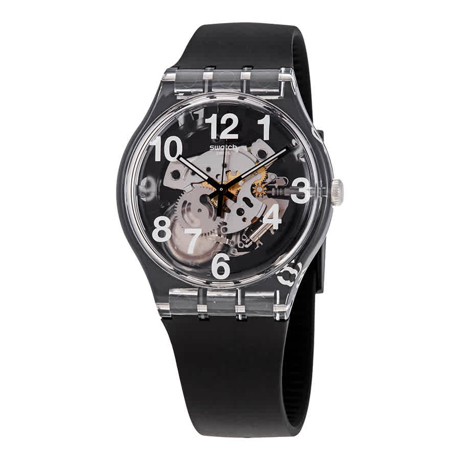 Swatch Black Board Skeleton Dial Men's Watch SUOK135 | eBay