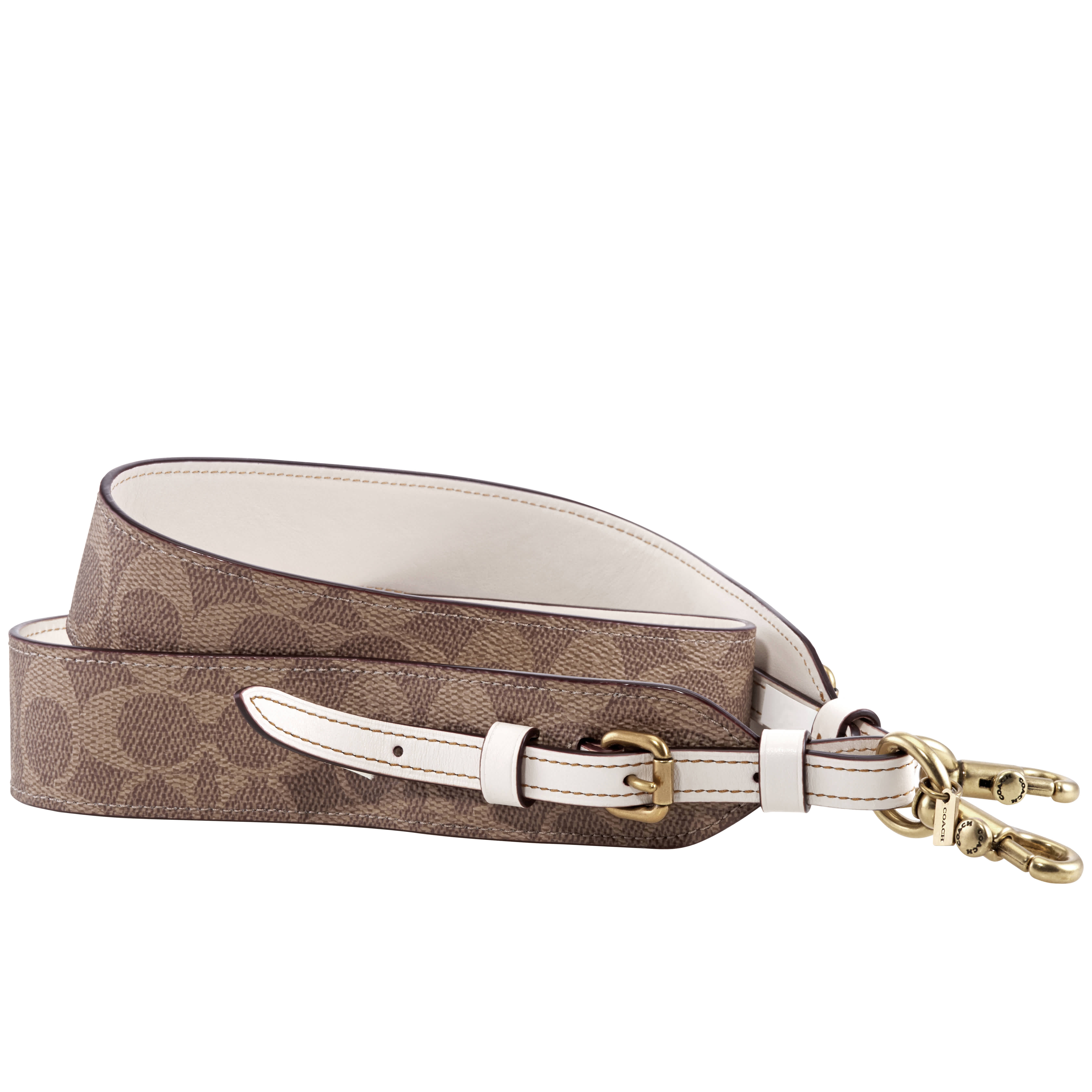 Coach Signature Canvas Shoulder Strap In Beige | ModeSens