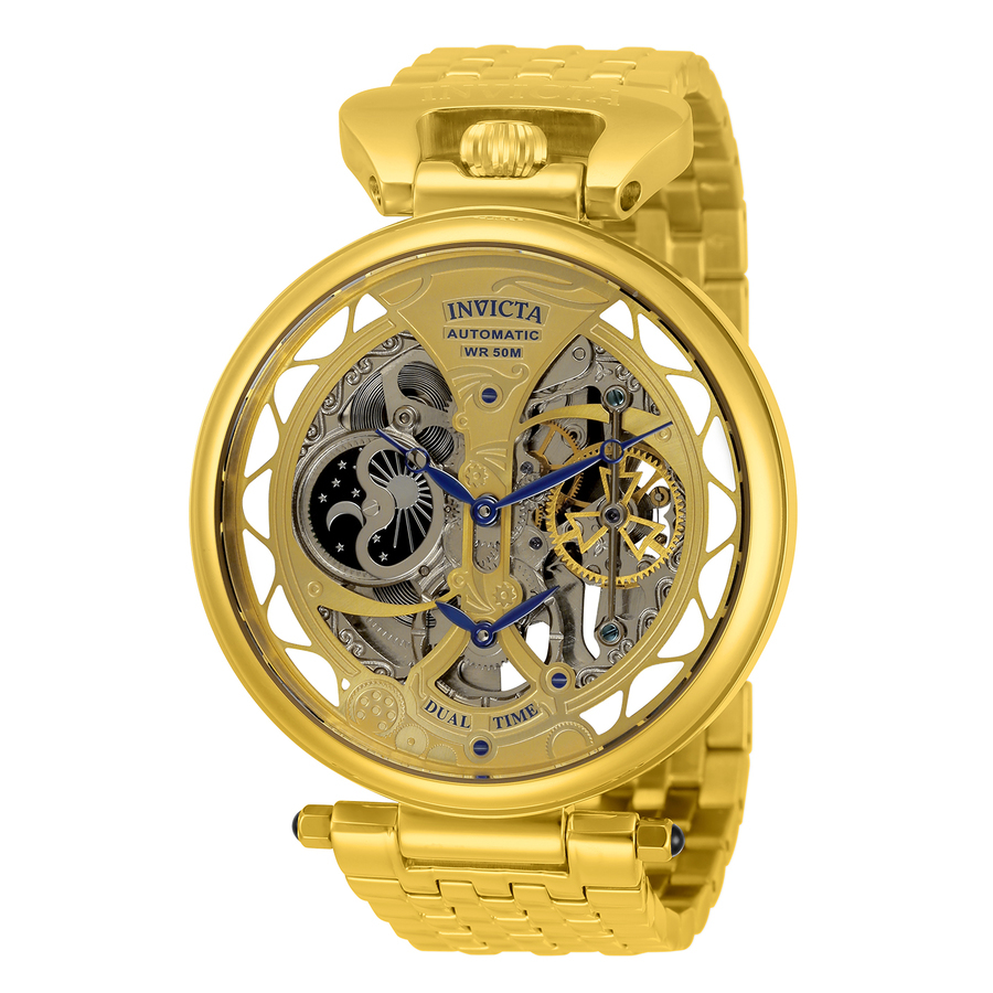 Invicta Objet D Art Automatic Gold Dial Mens Watch 32301 In Blue,gold ...