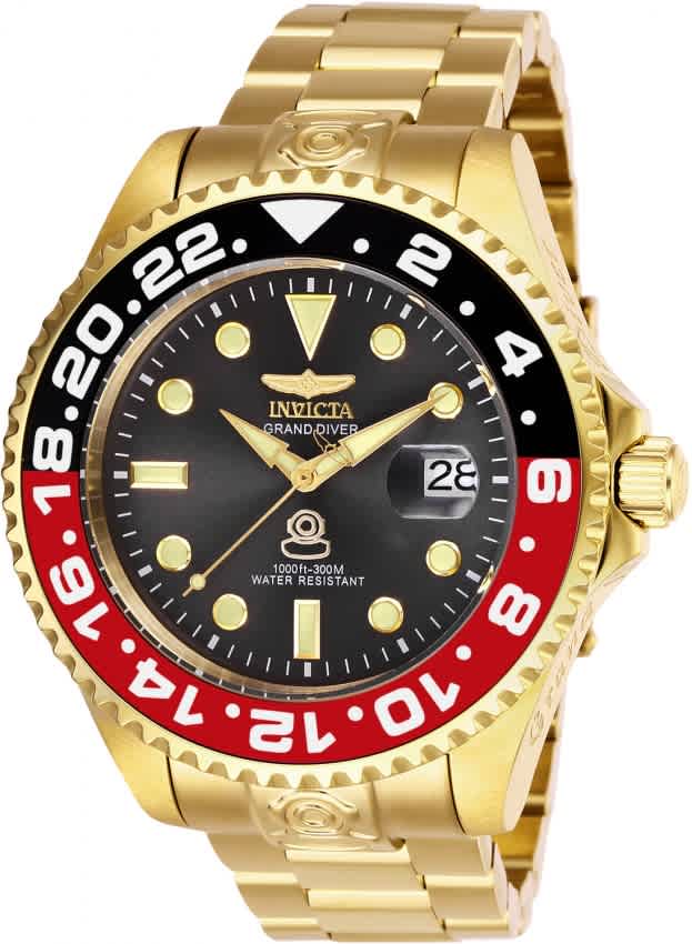 Invicta Grand Diver Automatic Charcoal Dial Coke Bezel Men's Watch ...