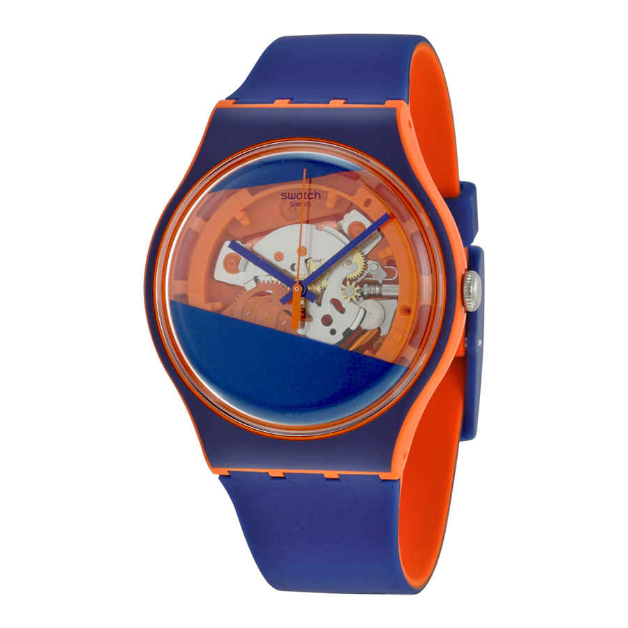 Swatch Originals Unisex Quartz Watch Suoo102 In Blue / Orange ...