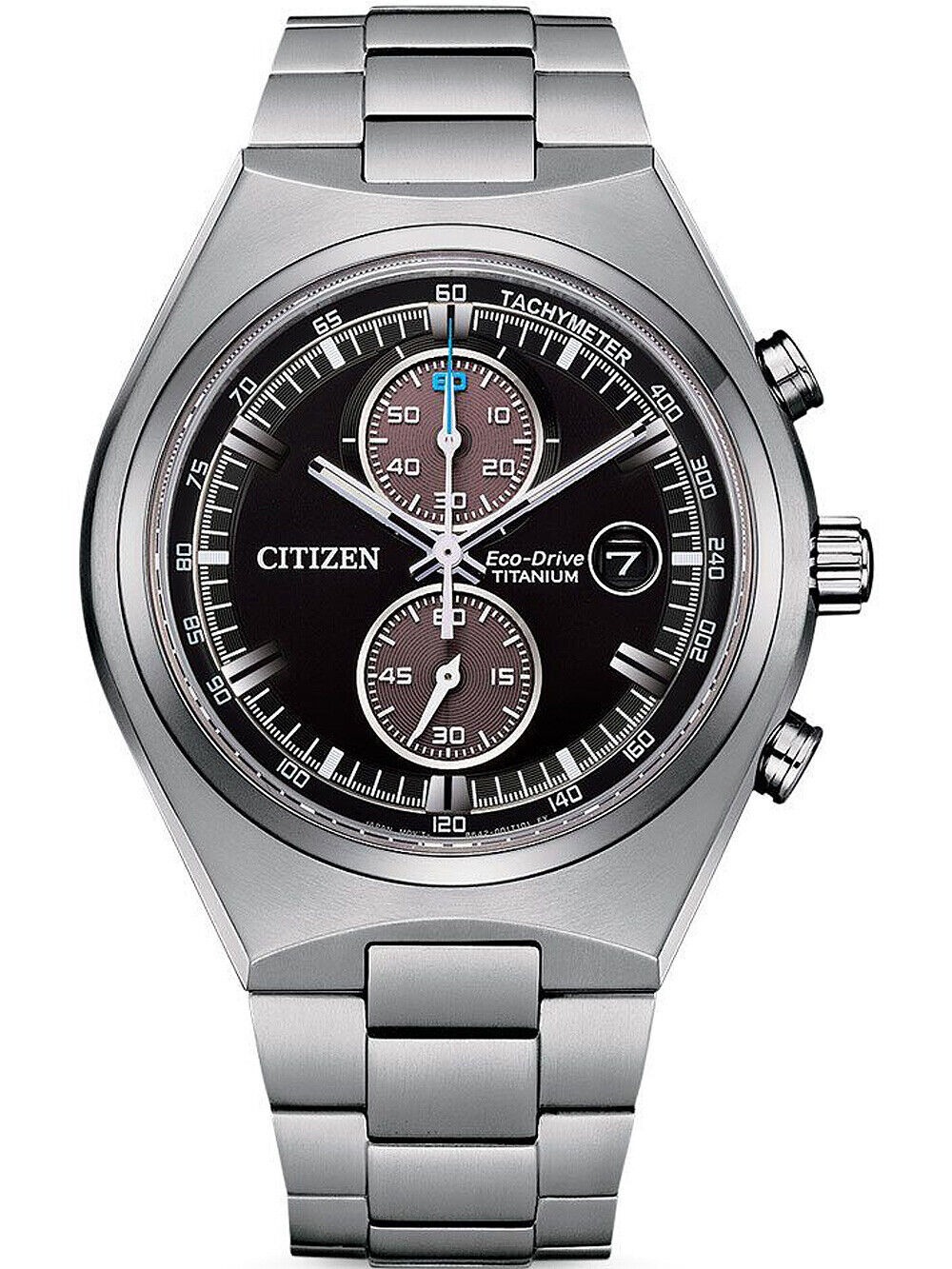 Citizen Super Titanium Mens Chronograph Eco-drive Watch Ca7090-87e In ...