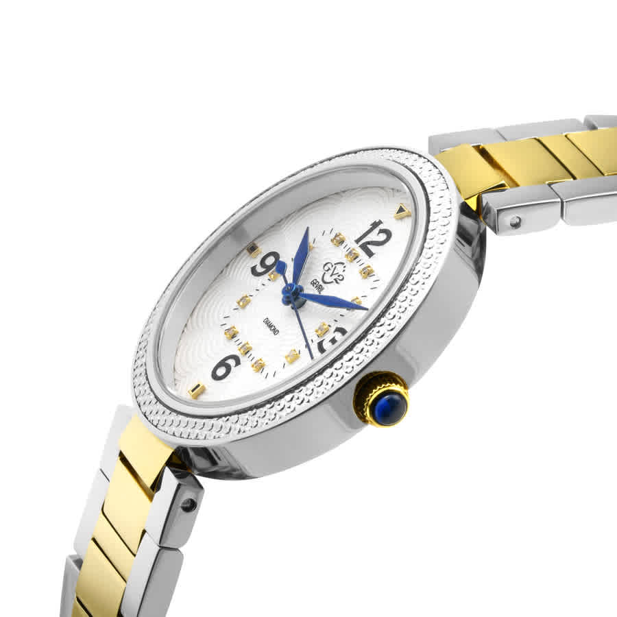 Gv2 By Gevril Piemonte Quartz White Dial Ladies Watch 14203b In Two ...