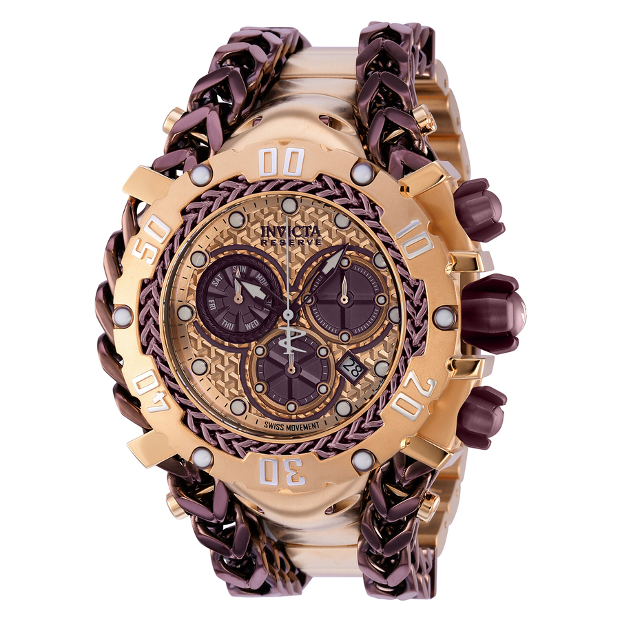 Invicta Gladiator Chronograph Quartz Rose Gold Dial Men's Watch 36620