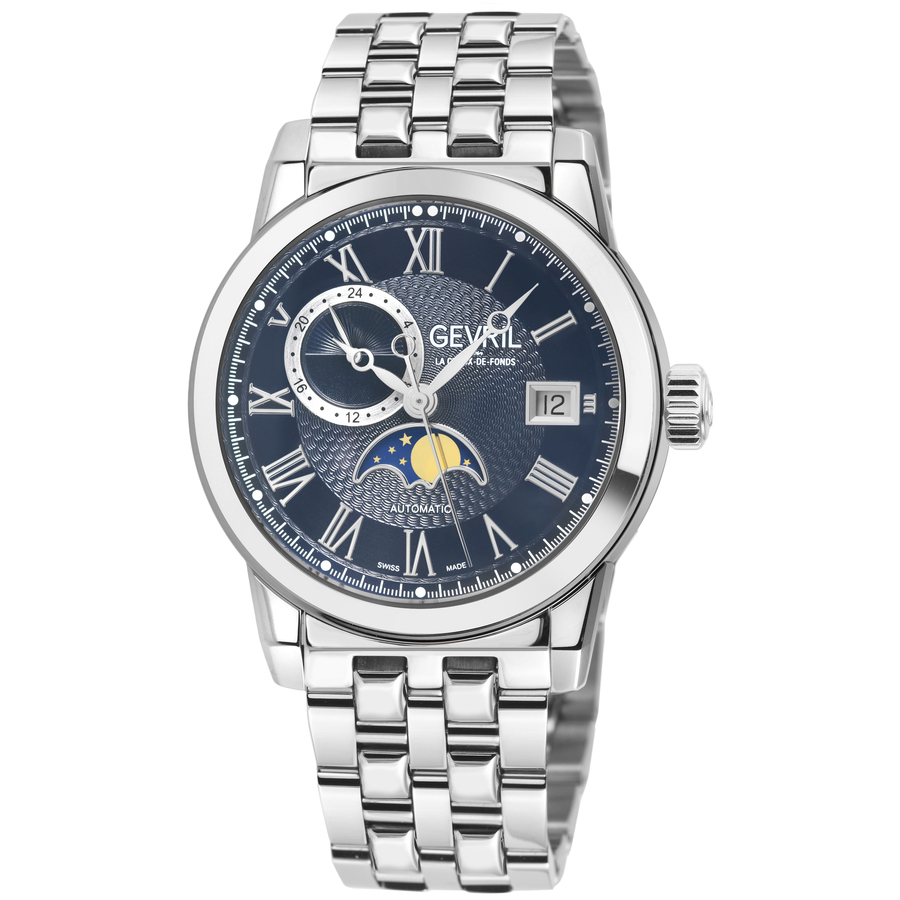 Gevril Madison Automatic Blue Dial Mens Watch 2591 | ModeSens