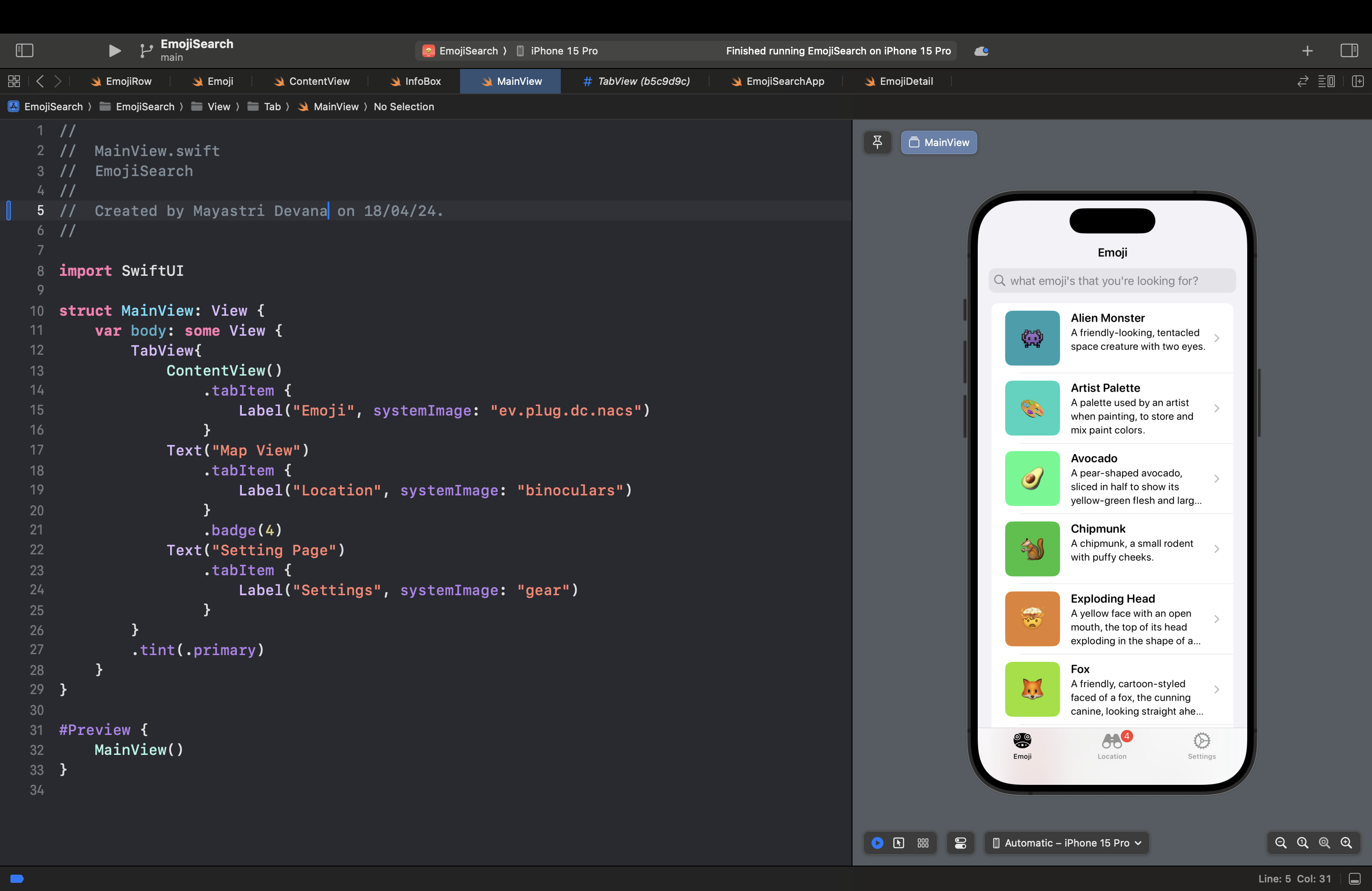 GitHub - MayastriDevana/EmojiSearch: List & Navigation