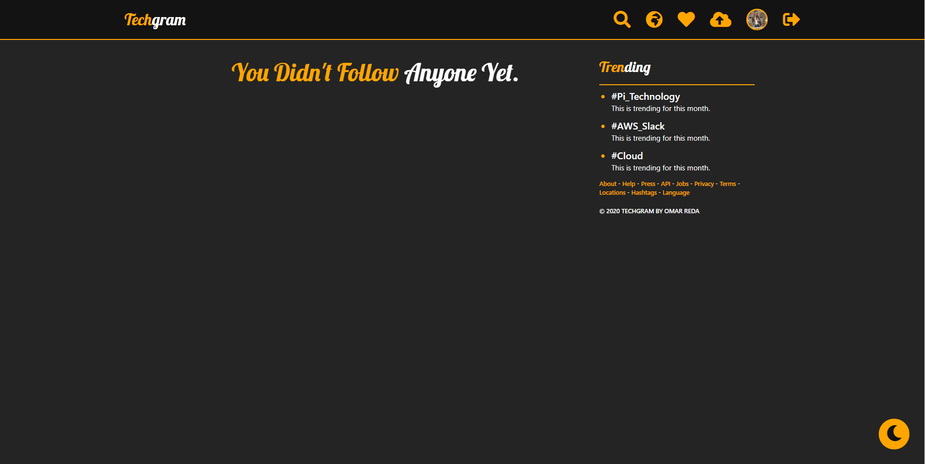 GitHub - OmarReda/Techgram: MERN Stack Instagram Clone Web Application