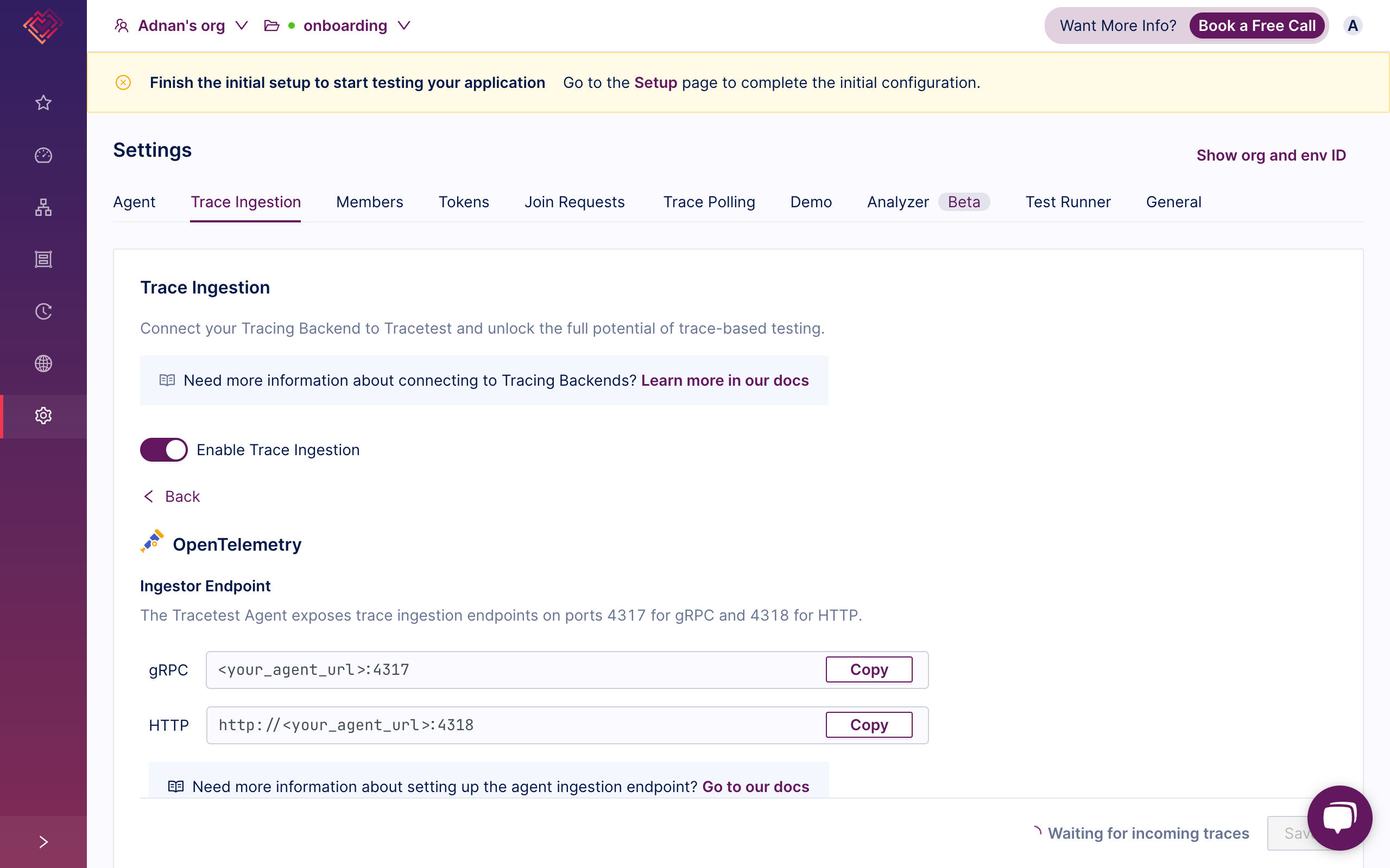 Configure Trace Ingestion | Tracetest Docs Configure Trace Ingestion | Tracetest Docs