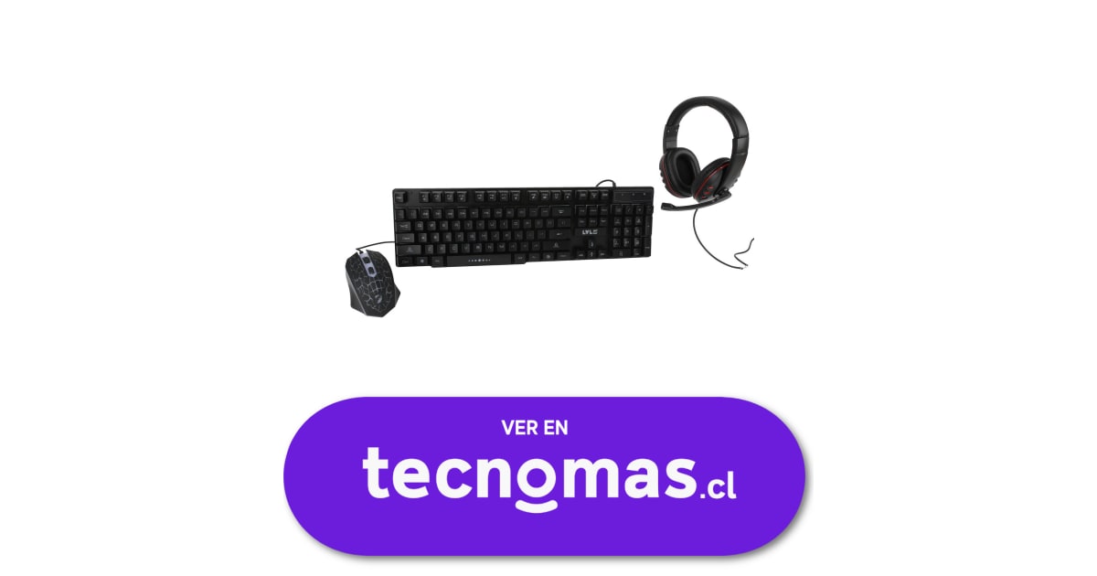 tecnomas.cl | [LU745-NOC-ESP-6] Kit Gamer Teclado Mouse Audífonos
