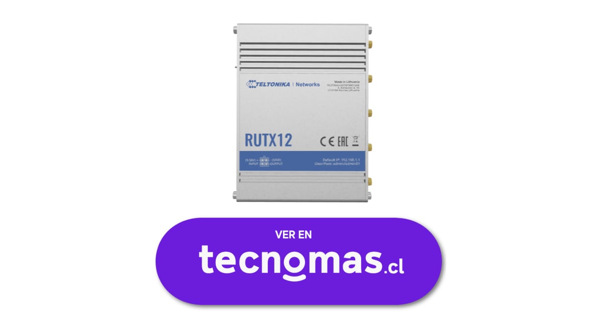 tecnomas.cl | [RUTX12] TELTONIKA RUTX12 Router Celular Industrial