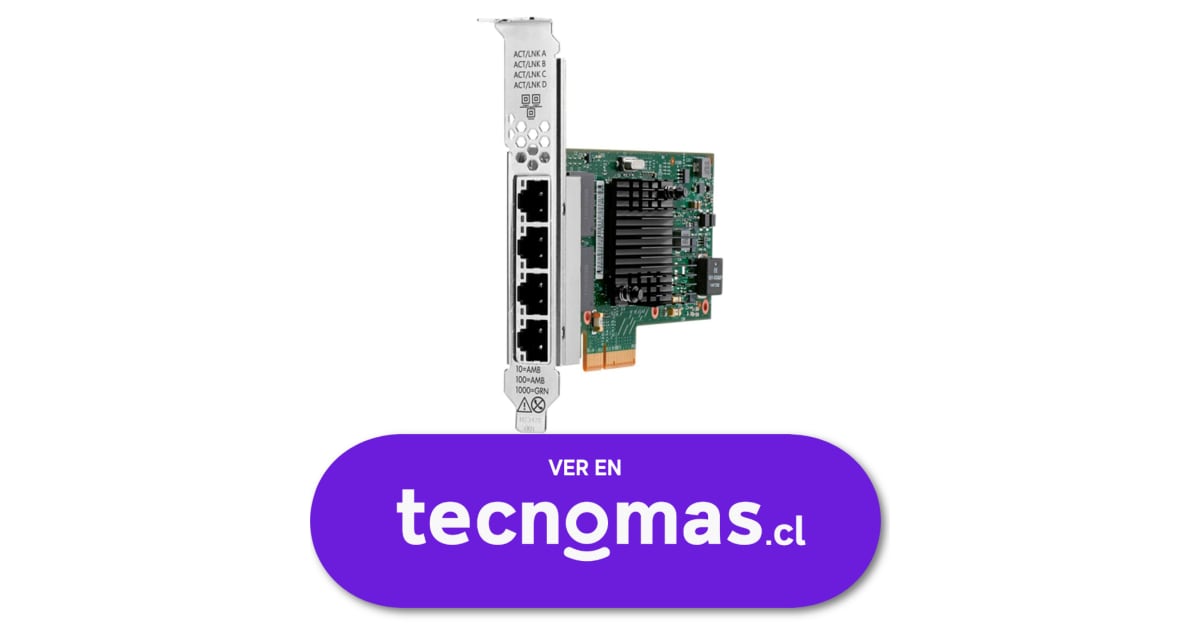 tecnomas.cl | [P51178-B21] Tarjeta de Red Adapt. HPE BCM5719 Ethernet