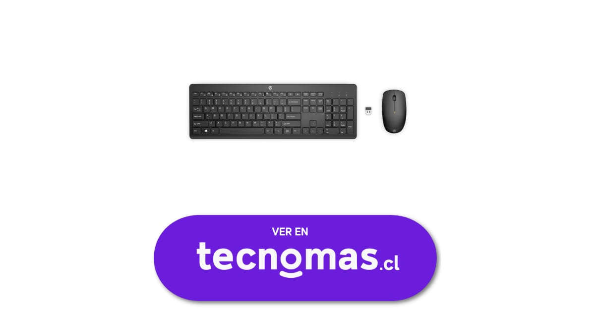 tecnomas.cl | [1Y4D0AA] Kit Teclado Mouse Inalámbrico HP 235,