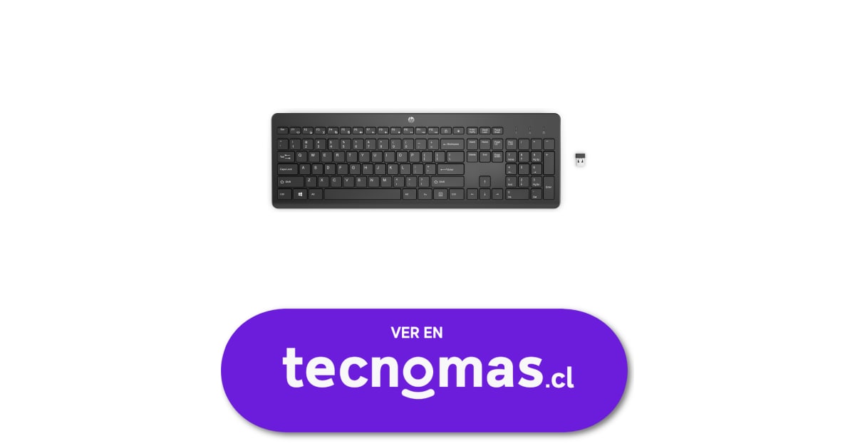 tecnomas.cl | [OB-3L1E7AA#ABM] Teclado Inalámbrico HP 230, Tradicional