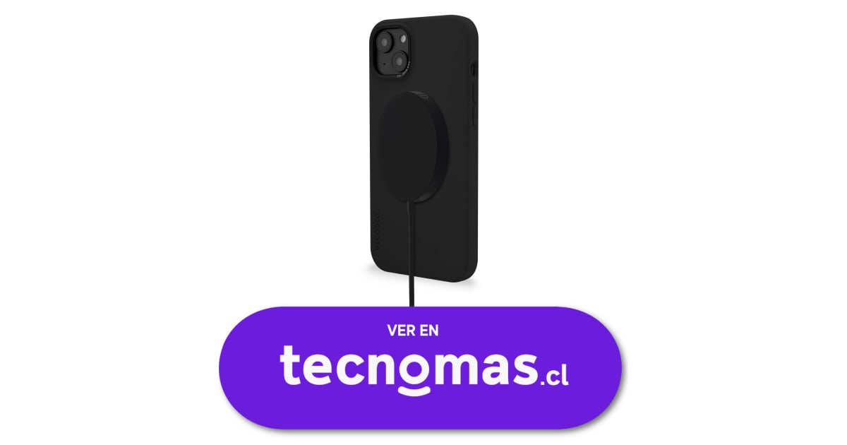 tecnomas.cl | Funda silicona con MagSafe para iPhone 14 Decoded negra