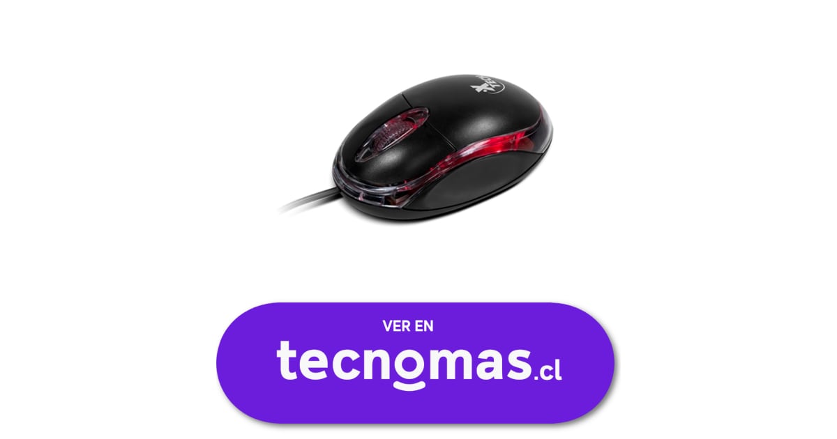 tecnomas.cl | Mouse Alámbrico XTech XTM-195 Óptico 1000DPI 1.35mt USB