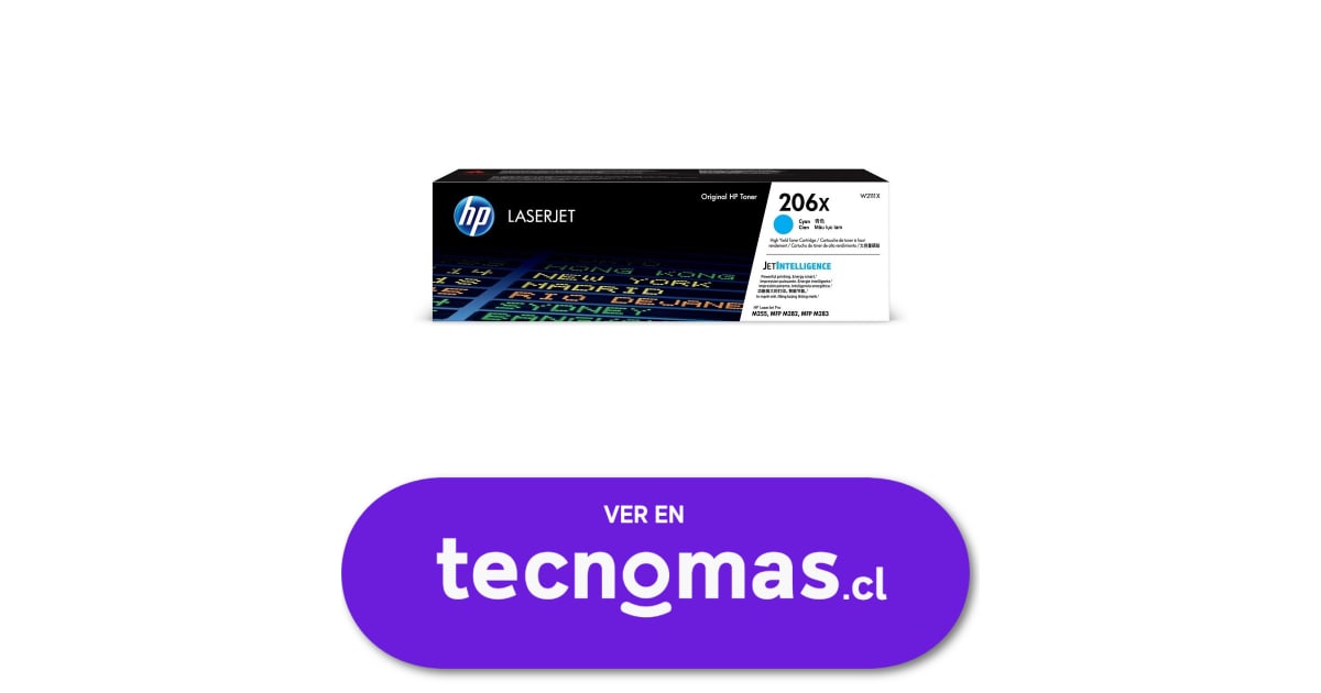 tecnomas.cl | HP 206X Cyn Original LaserJet Toner Crtg