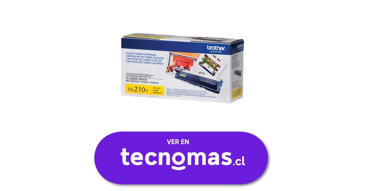 tecnomas.cl | [TN-210Y] Toner Brother TN210Y Amarillo para Imp Láser