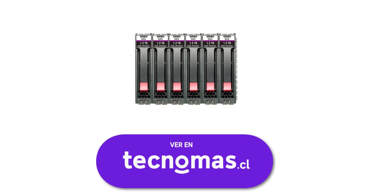 tecnomas.cl | HPE MSA 14,4 TB SAS 10K SFF M2 6PK HDD BUNDLE (6 X 2,4TB
