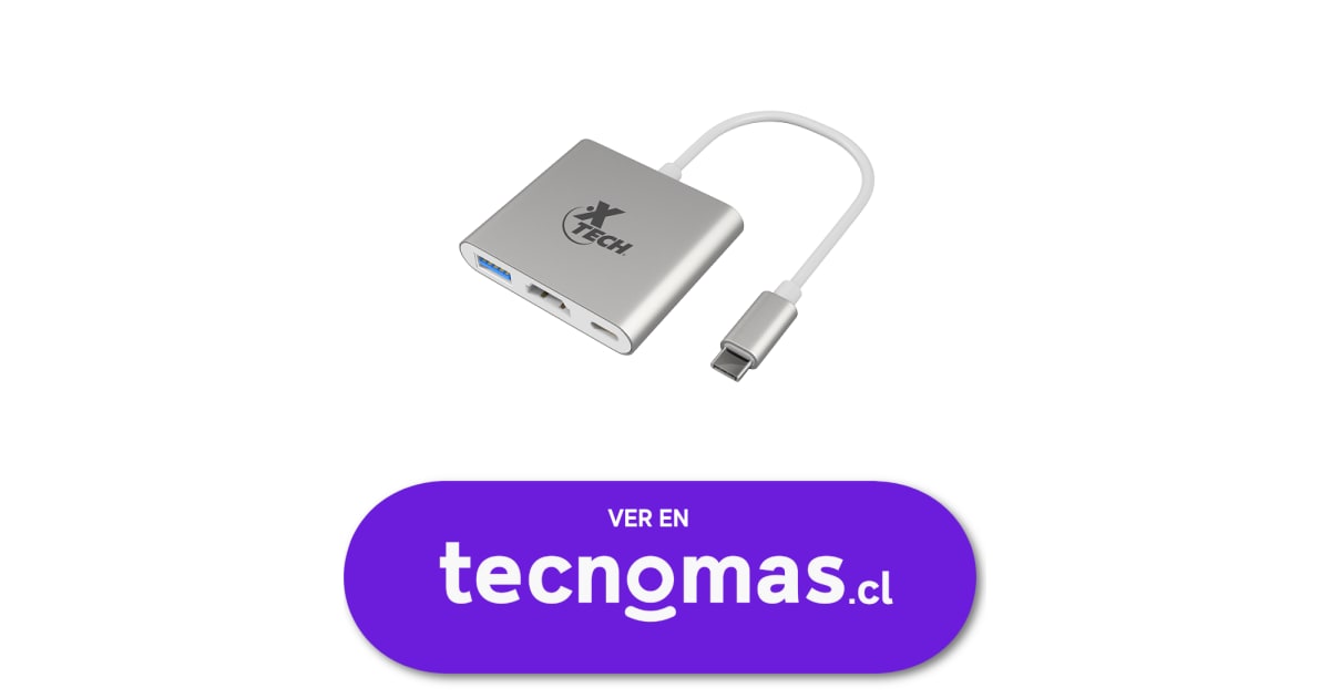 tecnomas.cl | [XTC-565] Adaptador Multipuertos USB-C a USB3.0 HDMI