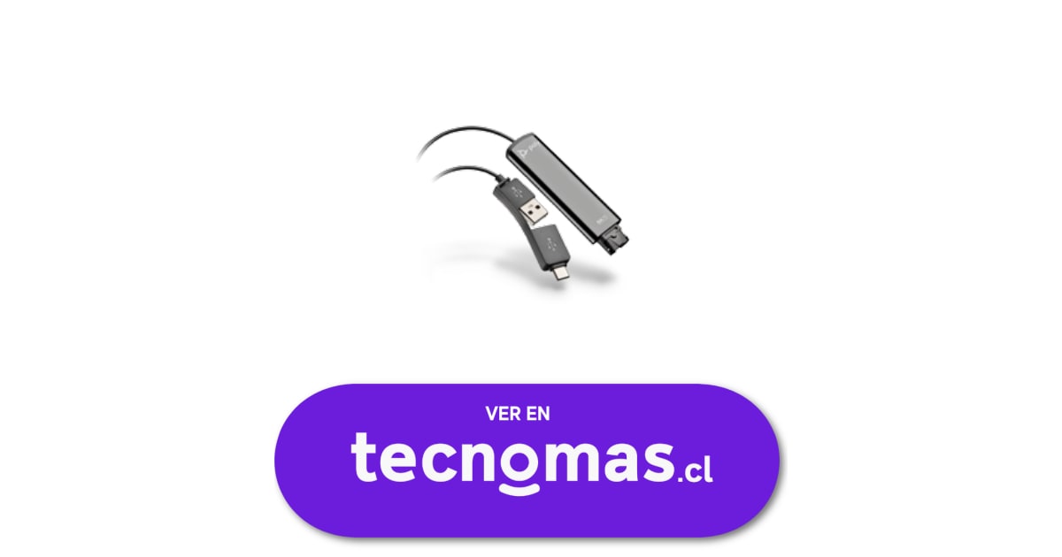 tecnomas.cl | Adaptador de Audio Poly DA75 USB Tipo-C/USB Tipo-A 2.0,