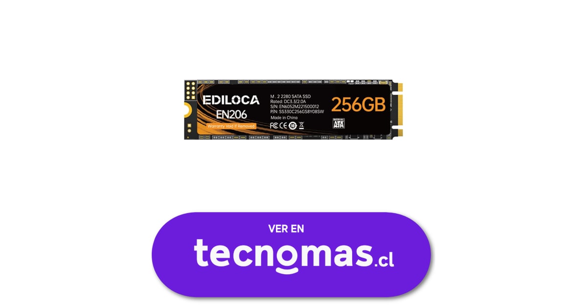 tecnomas.cl | Ediloca EN206 256 GB (SS330C256G9I3NSW)