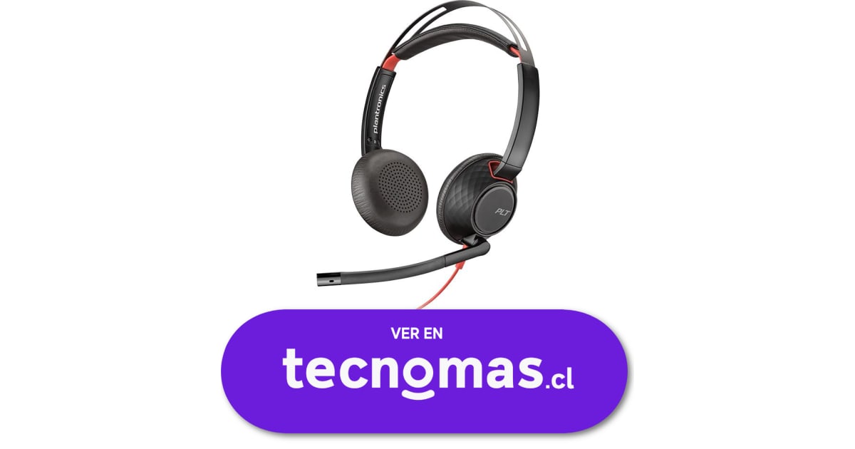 tecnomas.cl | Audífonos Alámbricos Plantronics BlackWire 5520 Dual