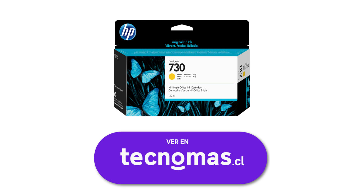 tecnomas.cl | [P2V64A] Cartridge HP 730 Yellow para Imp DesignJet Ink