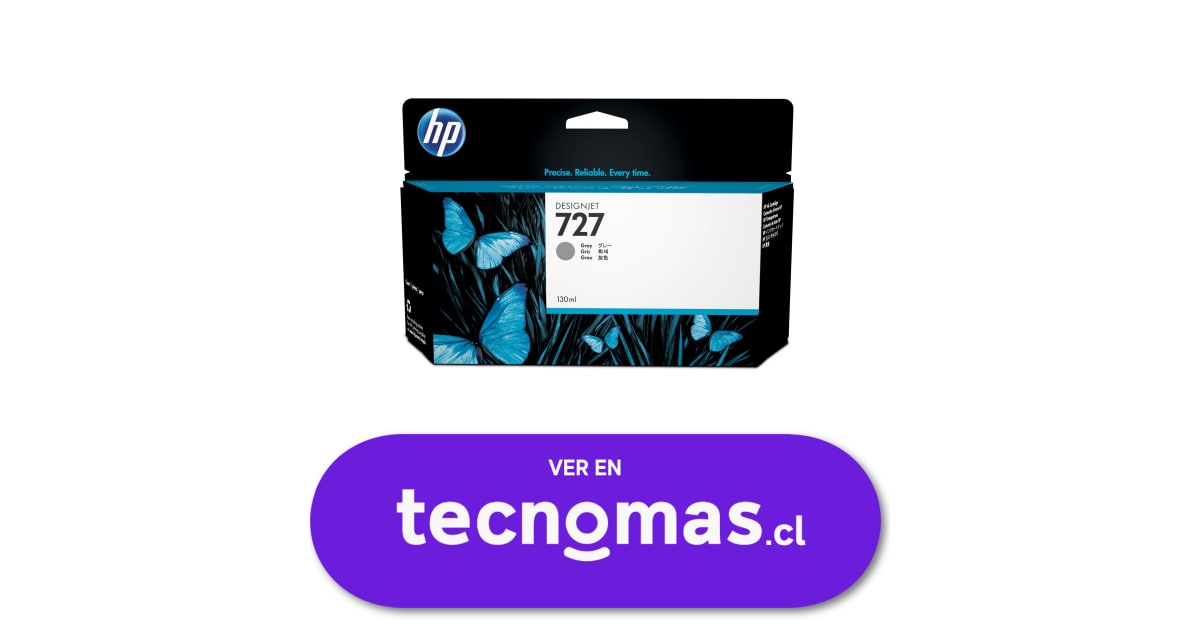 tecnomas.cl | [B3P24A] Cartridge de Tinta HP Ink Cardridge HP 727 Gris