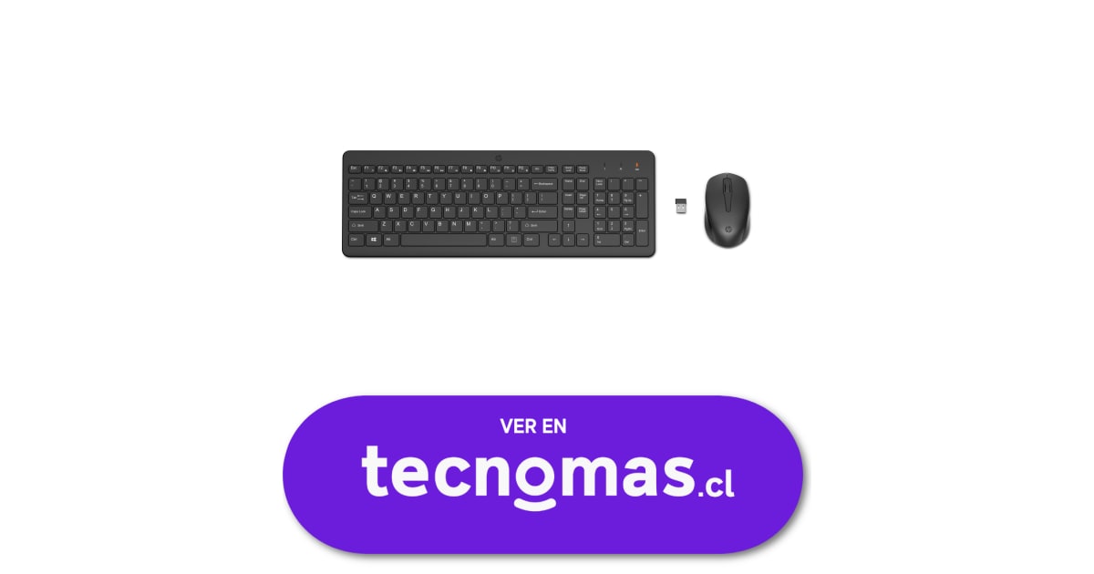 tecnomas.cl | [2V9E6AA] Kit Teclado Mouse Inalámbrico HP 330 Conexión