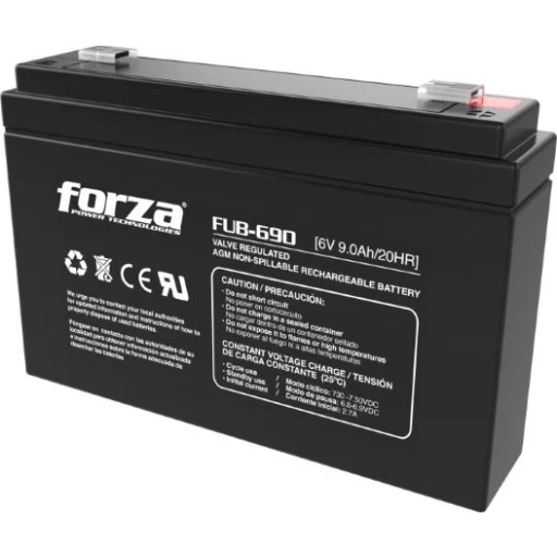 tecnomas.cl | Forza FUB-690 - Battery - DC 6V - 9 Ah - Slim for 1U UPS
