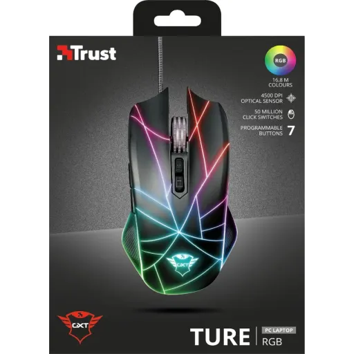 tecnomas.cl | Mouse Gamer Alámbrico Trust GXT 160X Ture RGB Óptico