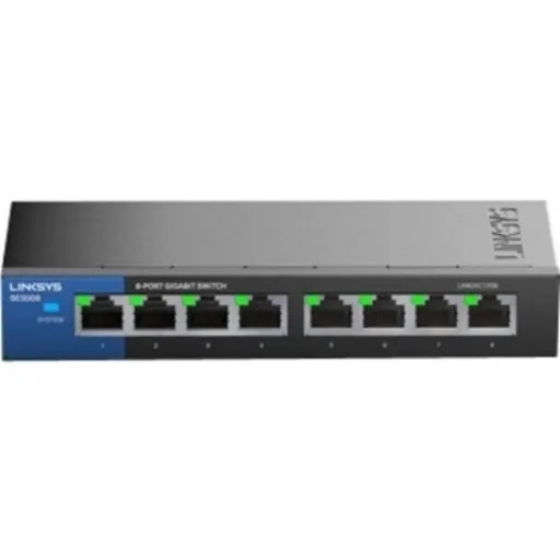 tecnomas.cl | Switch Linksys SE3008 8XRJ-45 10/100/1000 Mbps 8 puertos