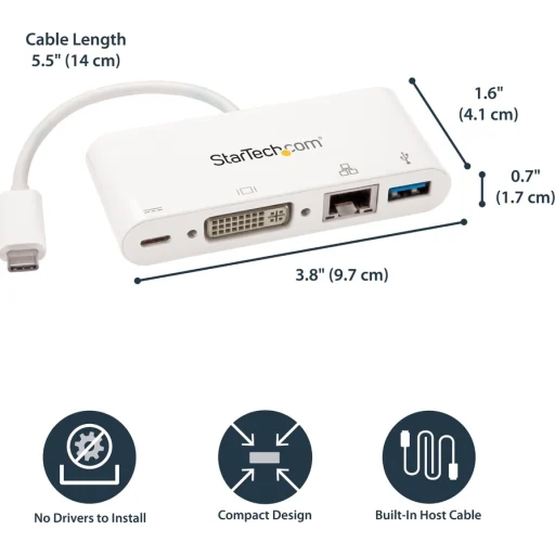 tecnomas.cl | Adaptador Multipuertos USB-C para portátiles DVI GBe USB tecnomas.cl | Adaptador Multipuertos USB-C para portátiles DVI GBe USB