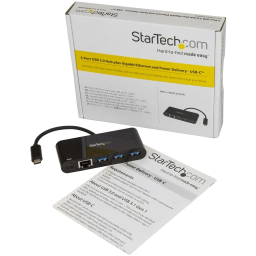 tecnomas.cl | [HB30C3AGEPD] HUB Concentrador StarTech USB-C 3.0 a 3