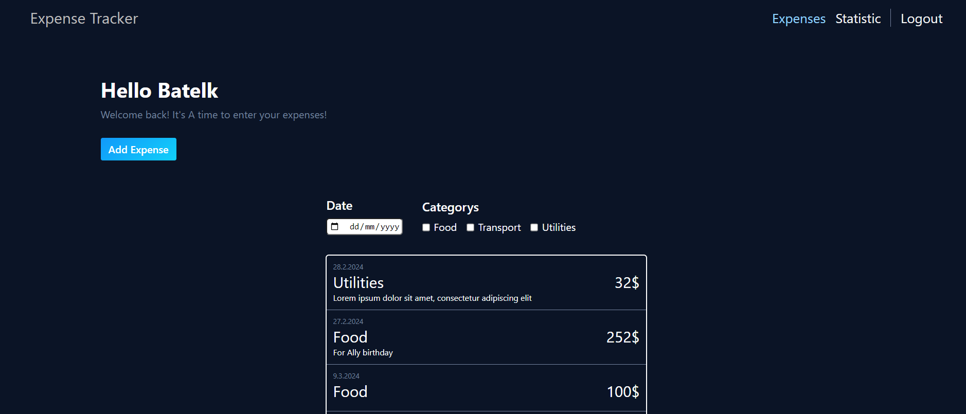 GitHub - BatelKat96/ExpenseTracker-Backend