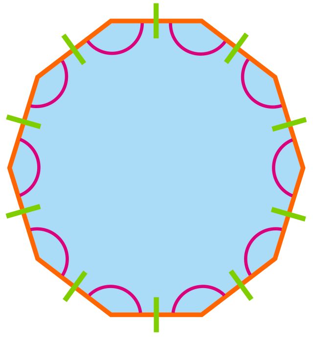 Decagon 10 Sides With Label Educationgeometrydecagon