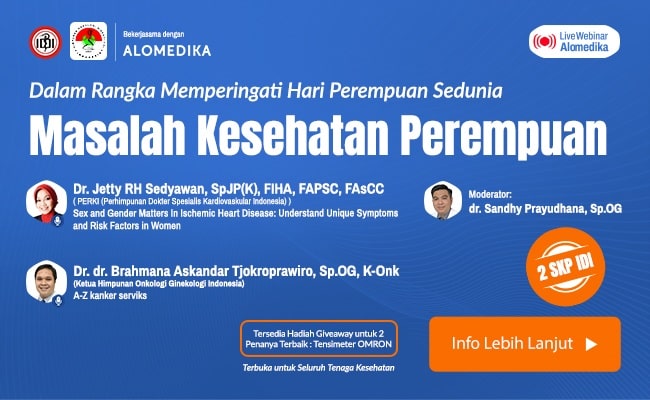 Live Webinar Masalah Kesehatan Perempuan Alomedika